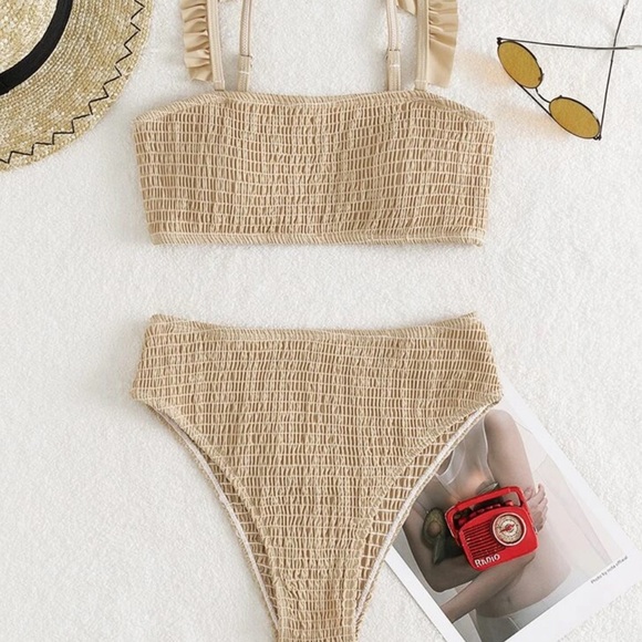 Jennifer's Chic Boutique | Swim | Neutral Minimalist High Waist Khaki ...